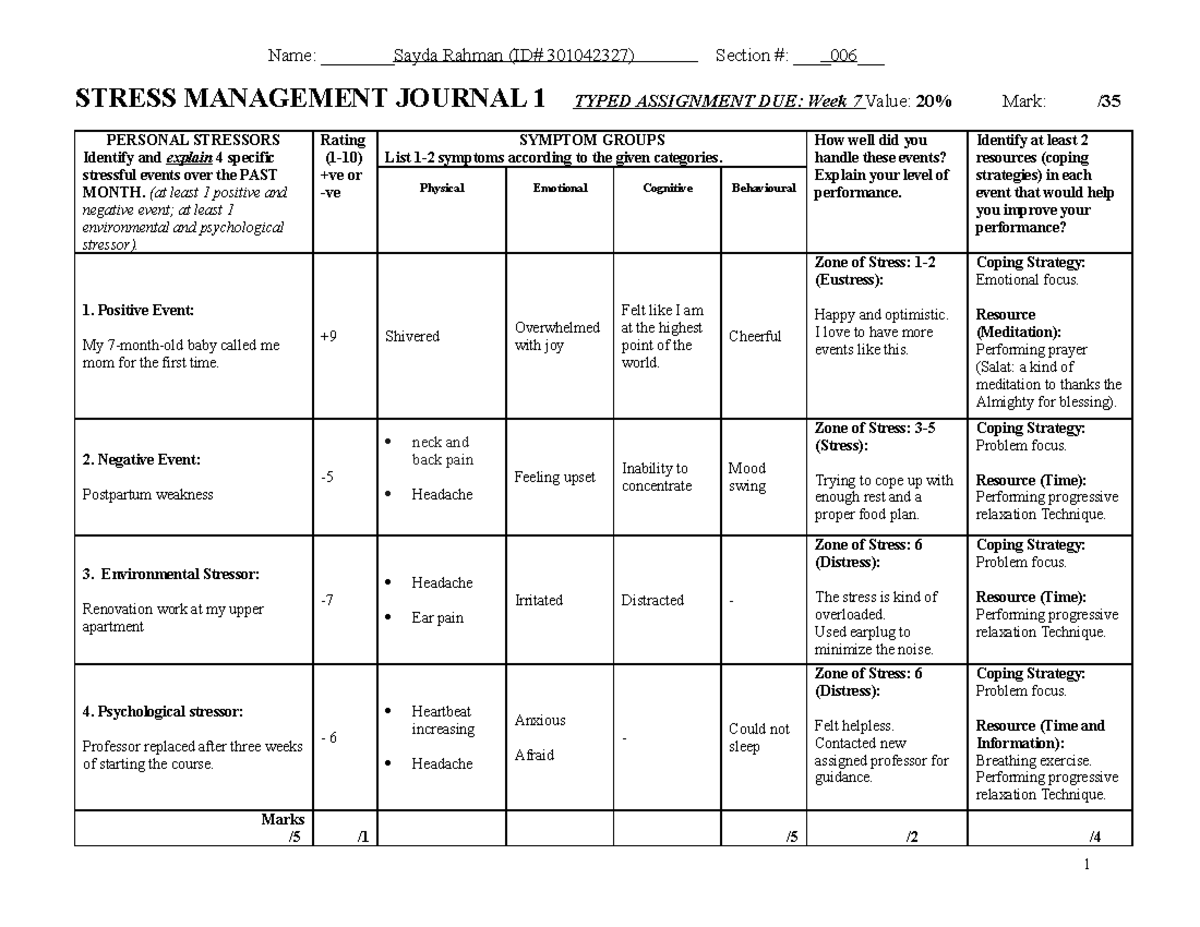 Assignment 1- GNED137- Due Week 7 - Name: ________Sayda Rahman (ID ...