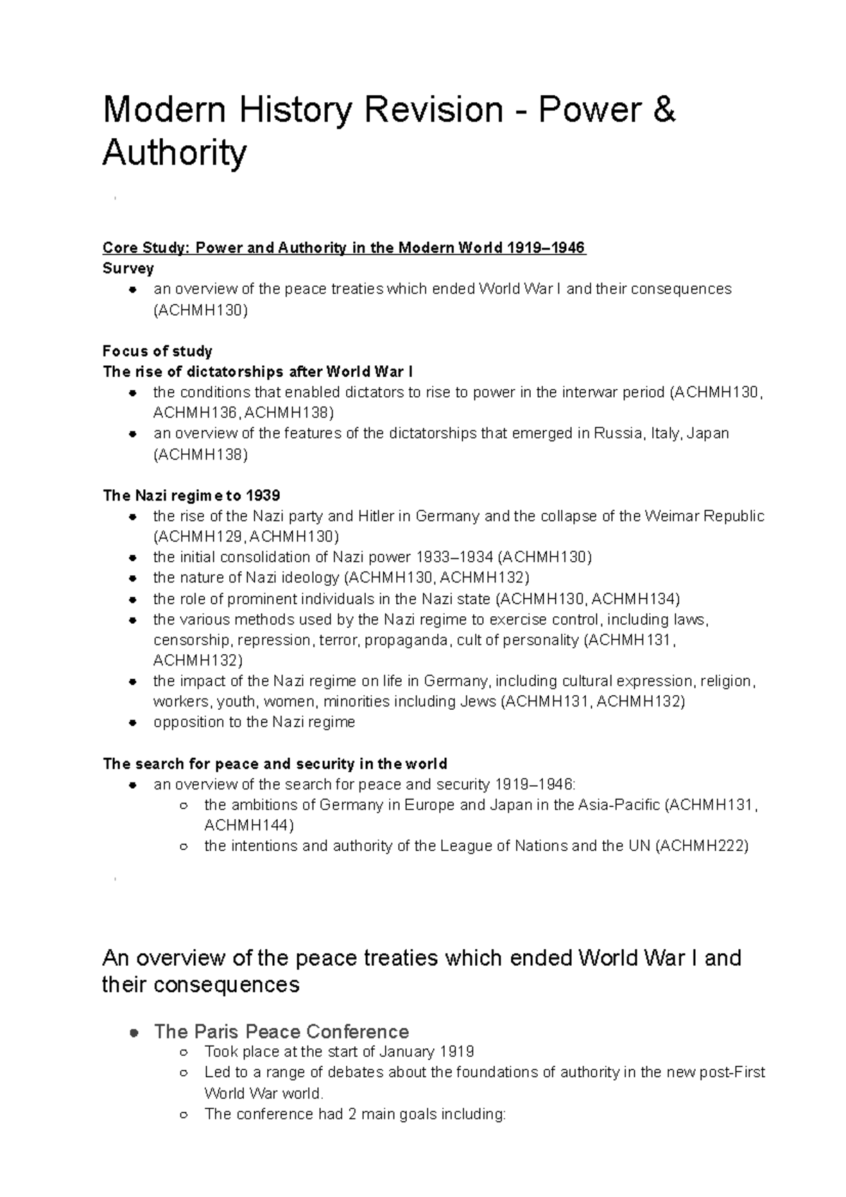 Modern History Revision - Power & Authority - Modern History Revision ...