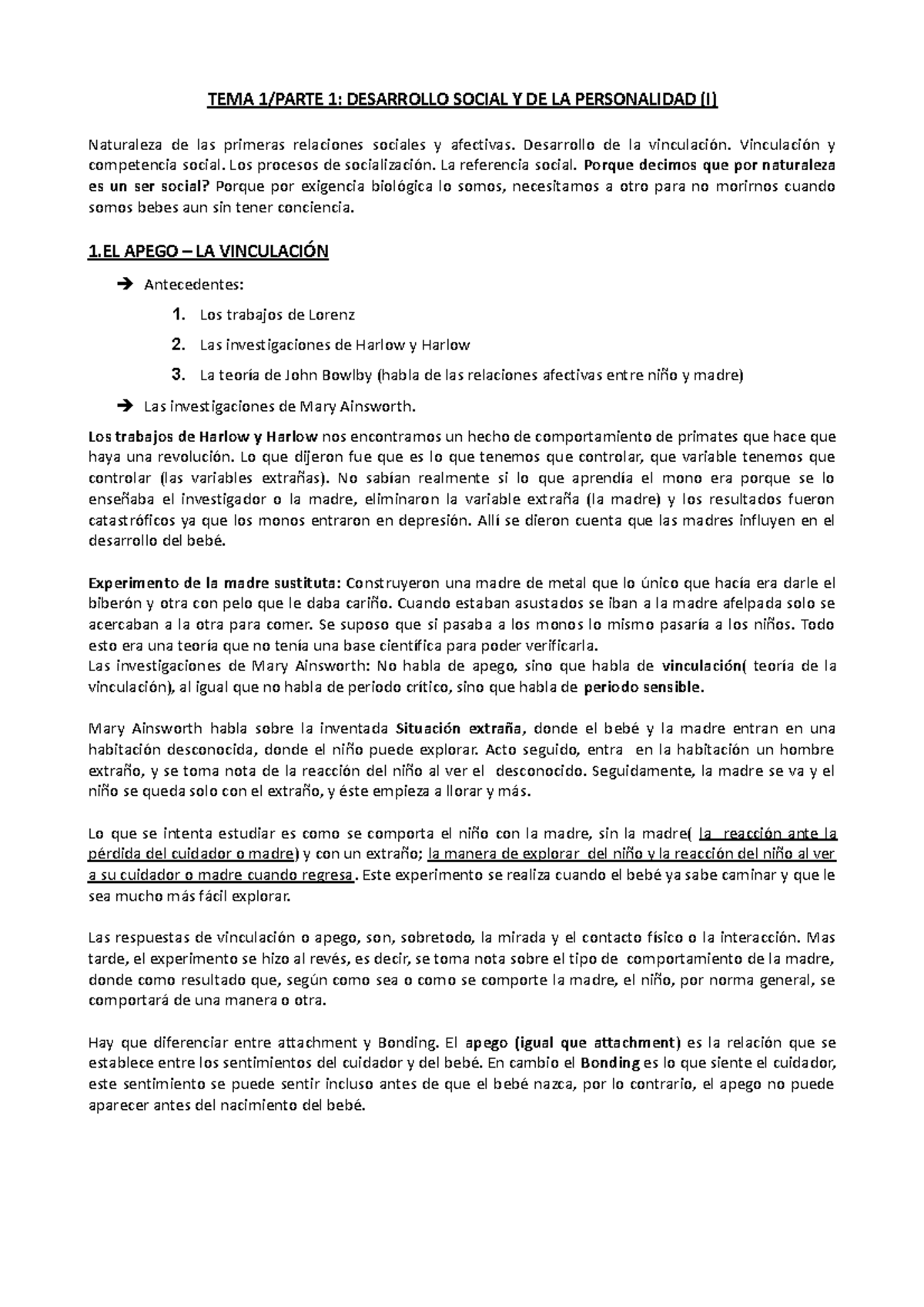 Teoria - Warning: TT: undefined function: 32 TEMA 1/PARTE 1: DESARROLLO SOCIAL Y DE LA ...