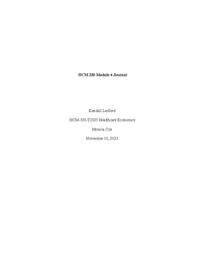 HCM 345 3-2 Milestone One - 3-2 Final Project Milestone One Kendall A ...