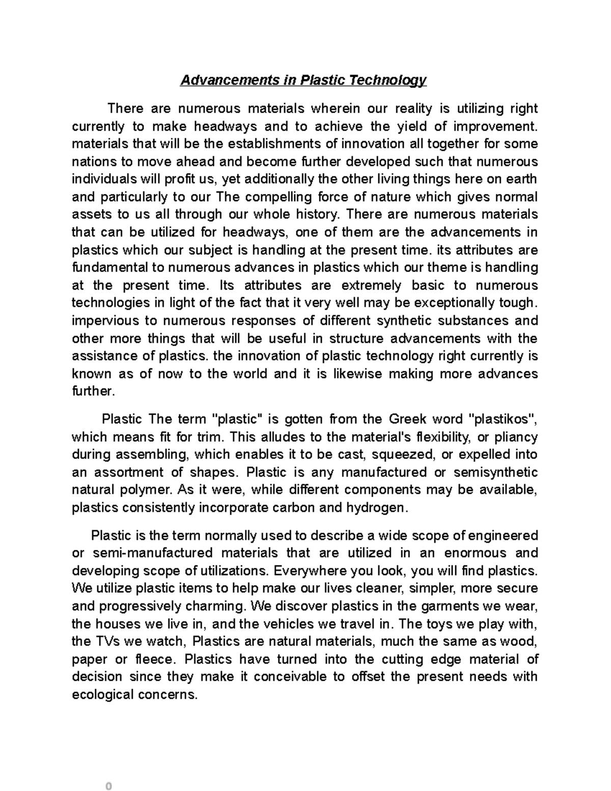 Advancements in Plastic Technology - materials that will be the ...