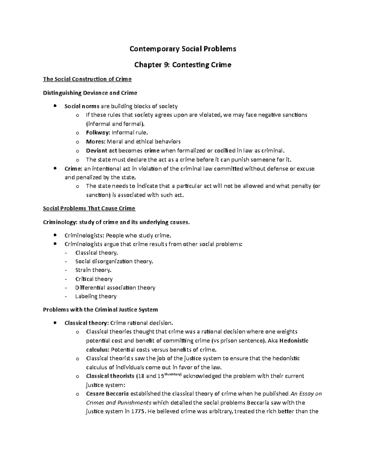 Contemporary Social Problems - Crime - Contemporary Social Problems ...