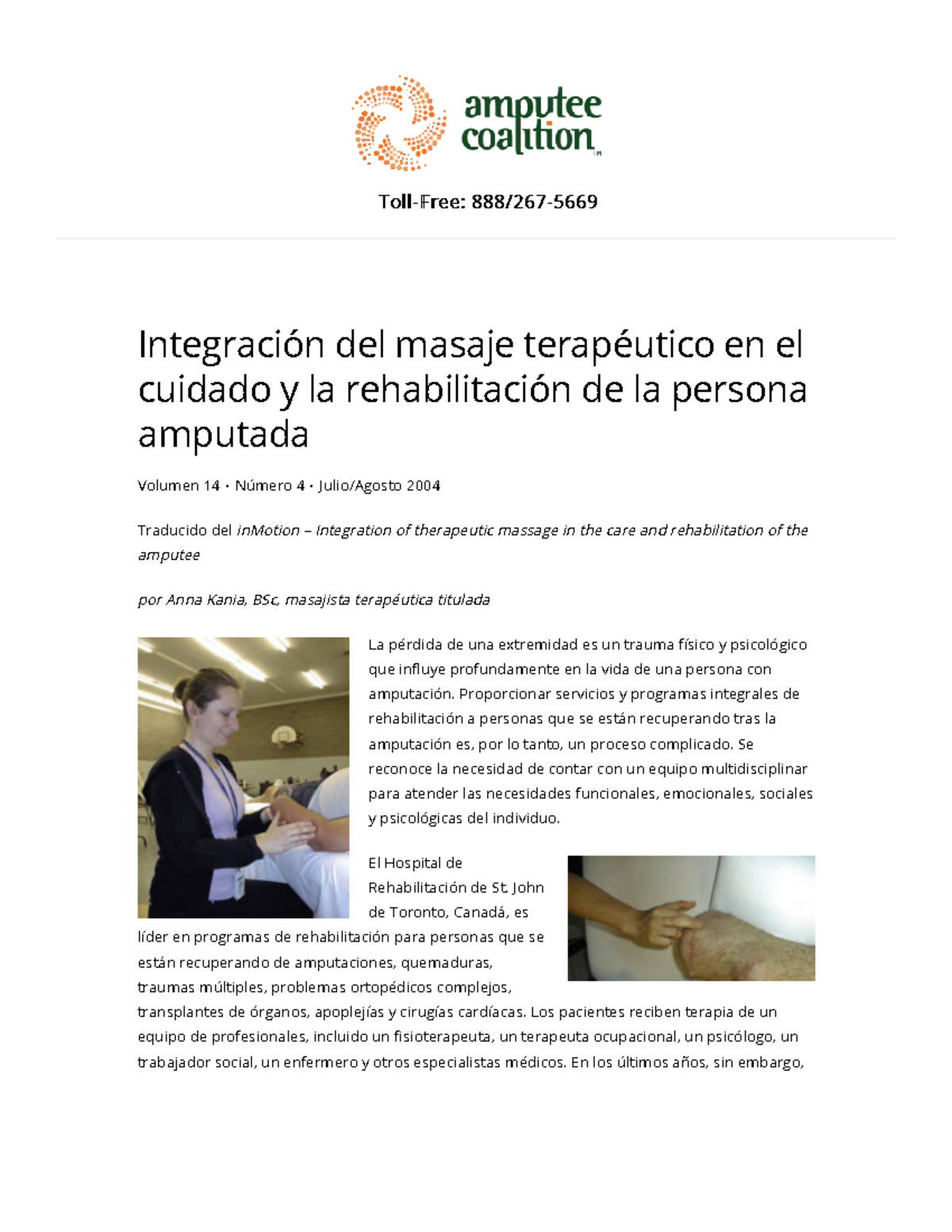 Integración del masaje terapéutico en el cuidado y la rehabilitación de ...