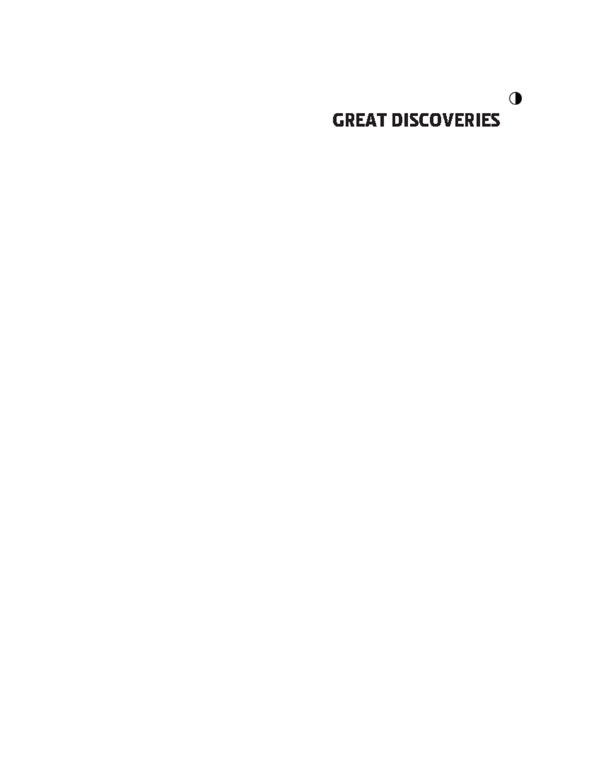 Great discoveries - GREAT DISCOVERIES GREAT DISCOVERIES GLOSSARY block ...