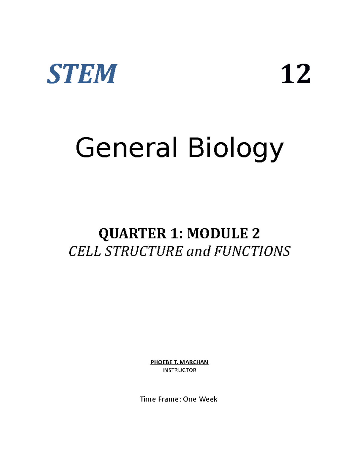 Module-2 General Biology - STEM 12 General Biology QUARTER 1: MODULE 2 ...