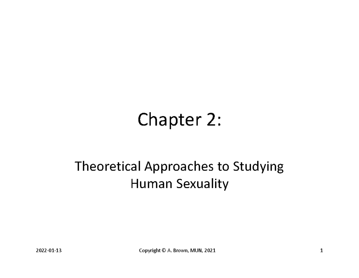 Chapter 2 Power Point (full) - Chapter 2: Theoretical Approaches to ...