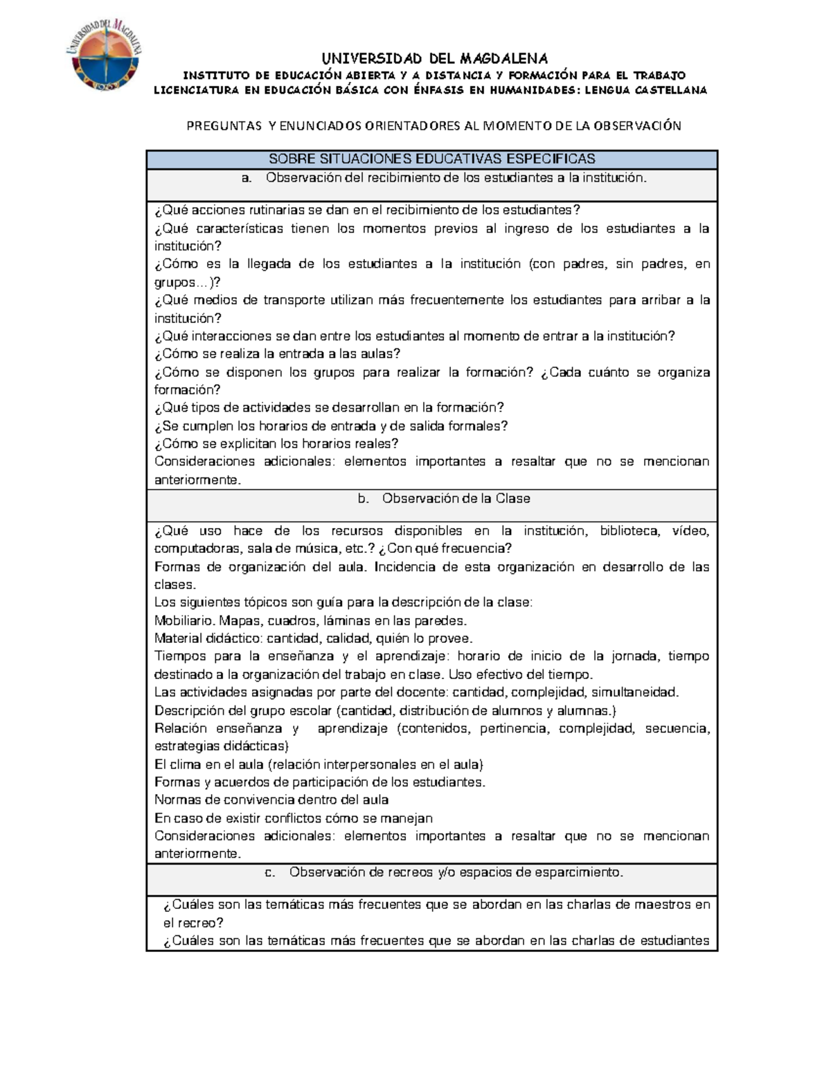 Anexo-guía de observación-Preguntas y enunciados orientadores ...
