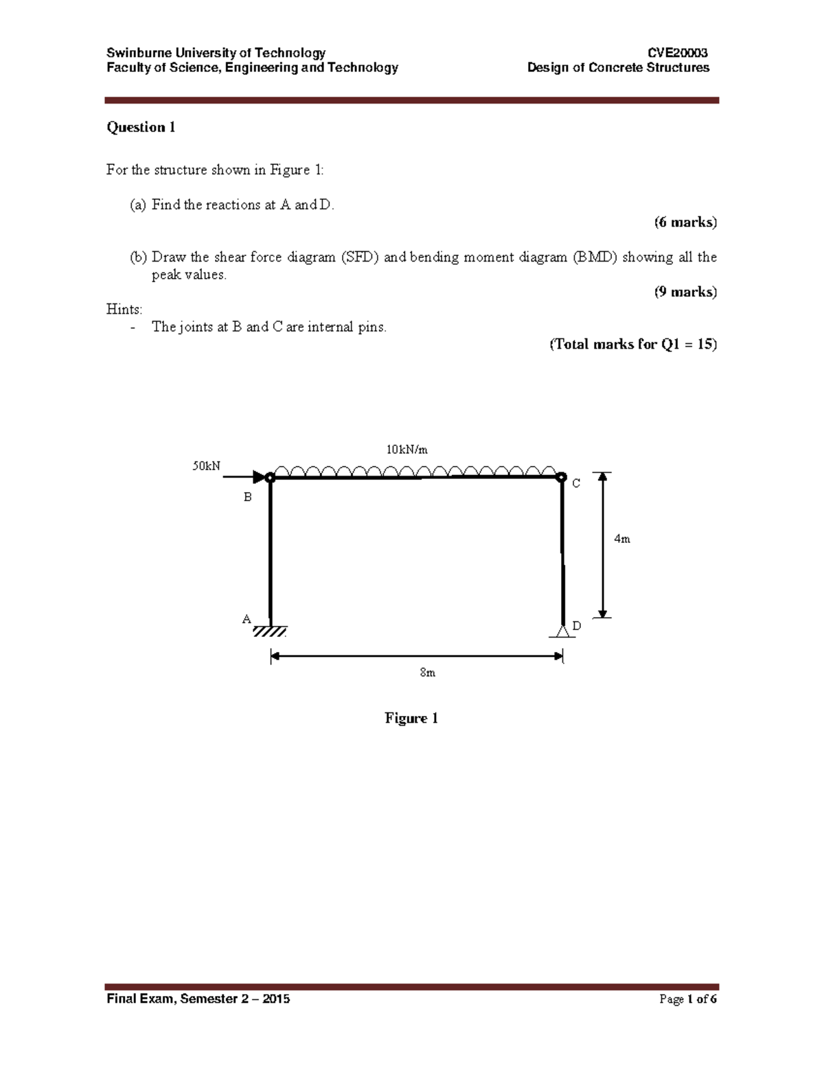 Exam 2015, questions - Swinburne University of Technology Faculty of ...
