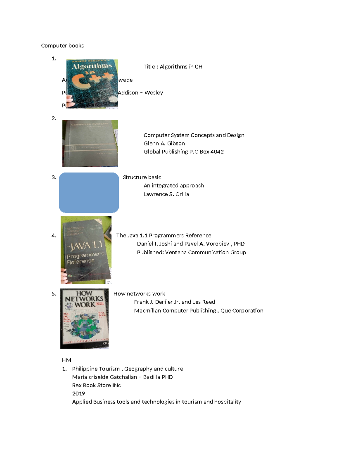 Computer books - aralin panlipunan - Computer books 1. Title ...