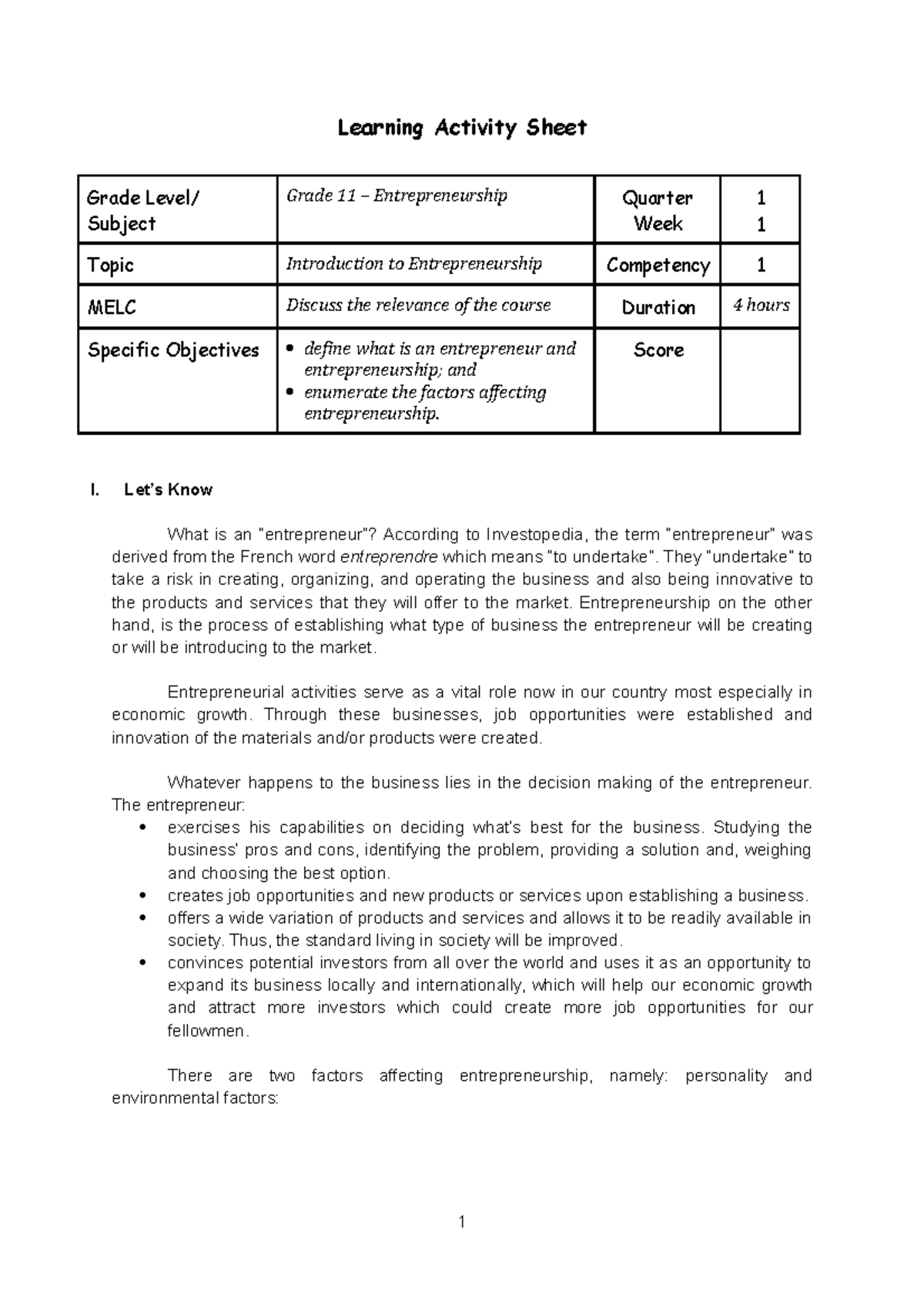 Inbound 5406914492771645974 - Learning Activity Sheet Grade Level ...