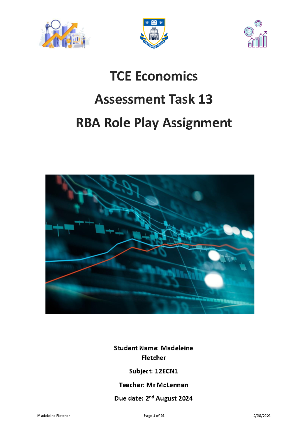 RBA Roleplay - Assesment task 13 - TCE Economics Assessment Task 13 RBA ...
