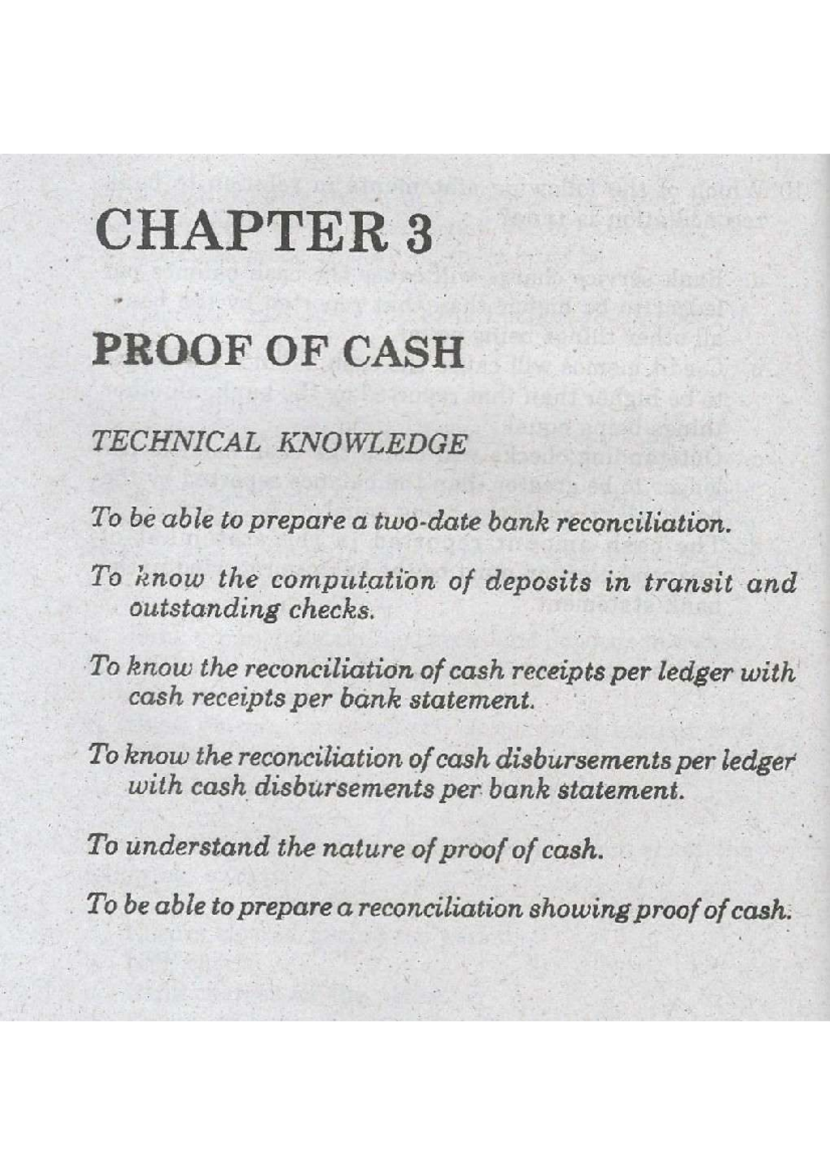 Proof of Cash ( Intermediate Accounting) - Bsba fma - Studocu
