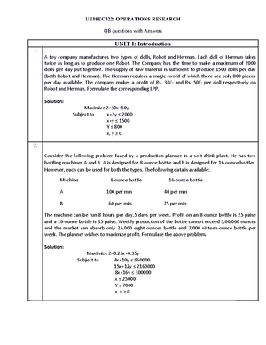 Transportation AND Assignment Problems - OPERATIONS RESEARCH (UE18IE301 ...