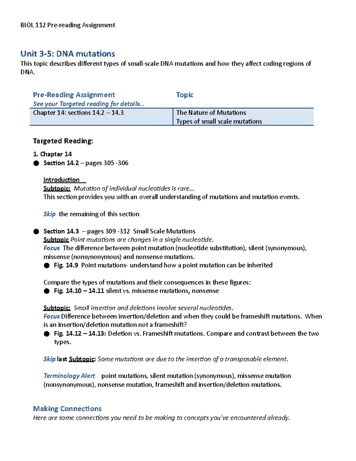 3.5 TRG DNA Mutations (3ed) Student - BIOL 112 Pre-reading Assignment ...