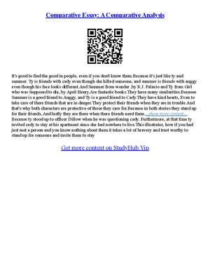 Compare And Contrast Essay Introduction - Comparison And Contrast Essay ...