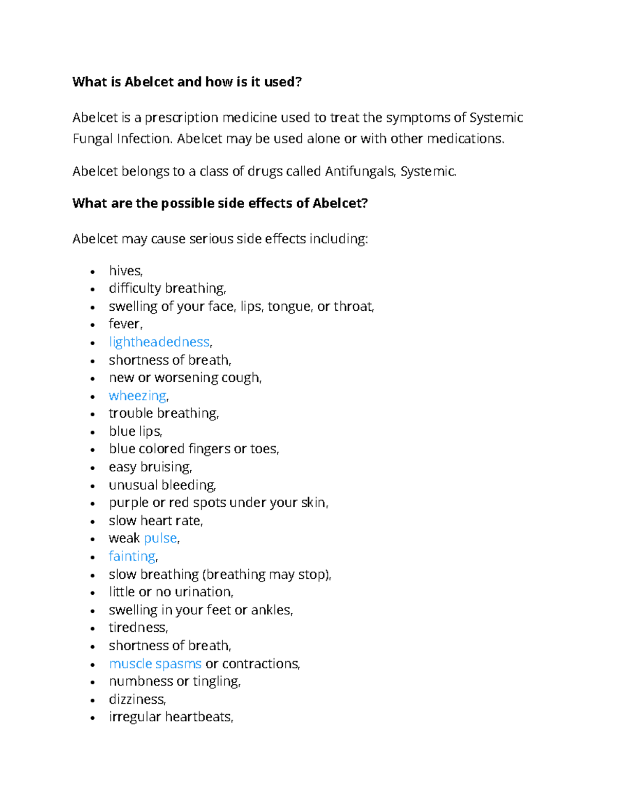 Abelcet - summary - What is Abelcet and how is it used? Abelcet is a ...