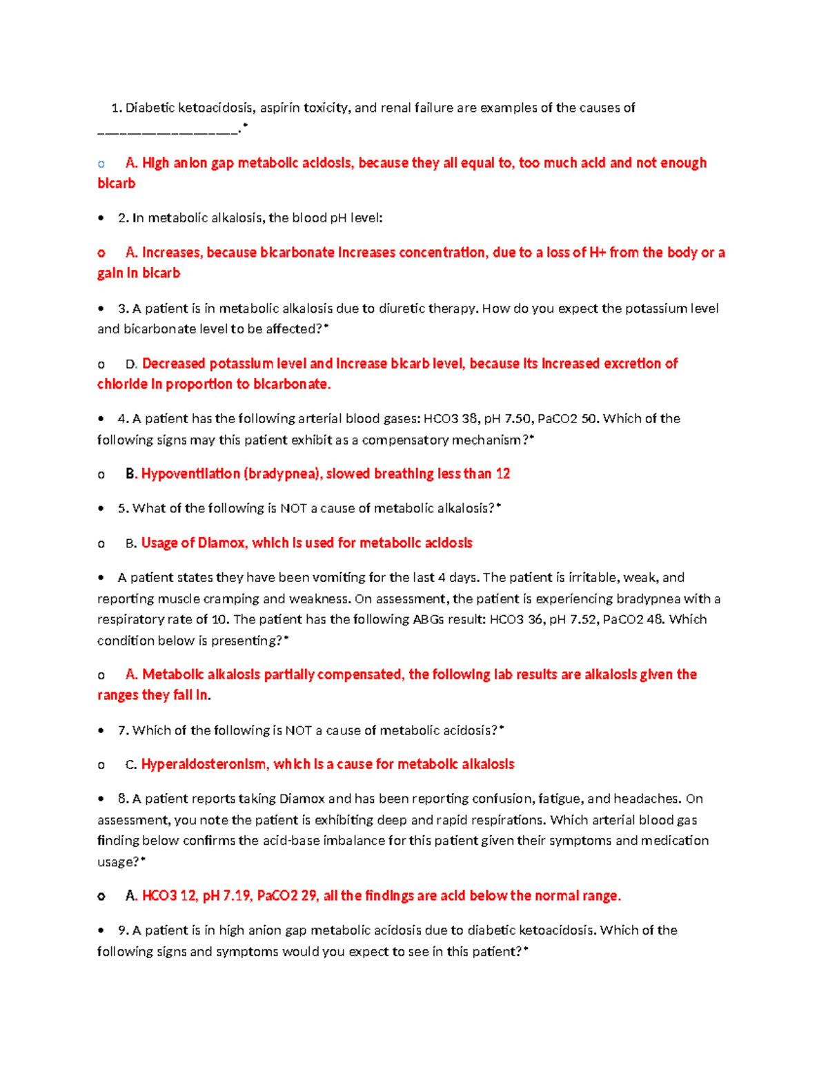 2-6 quiz - quiz - Diabetic ketoacidosis, aspirin toxicity, and renal ...