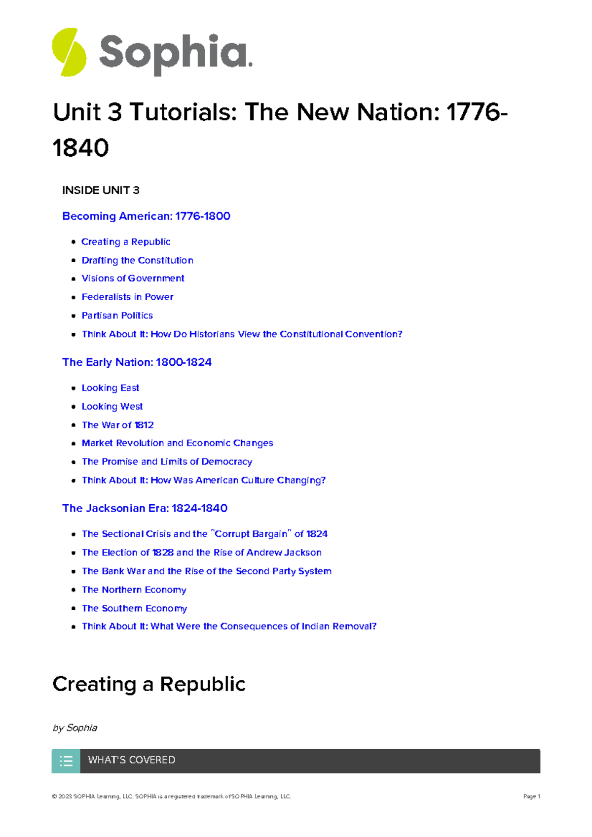 Unit 3 tutorials the new nation 1776 1840 - FPX4010 - CU - Studocu