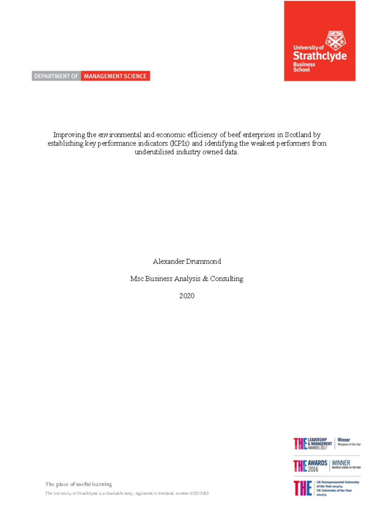 Full Report - Business Strategy Assignment - MG931 - Strath - Studocu