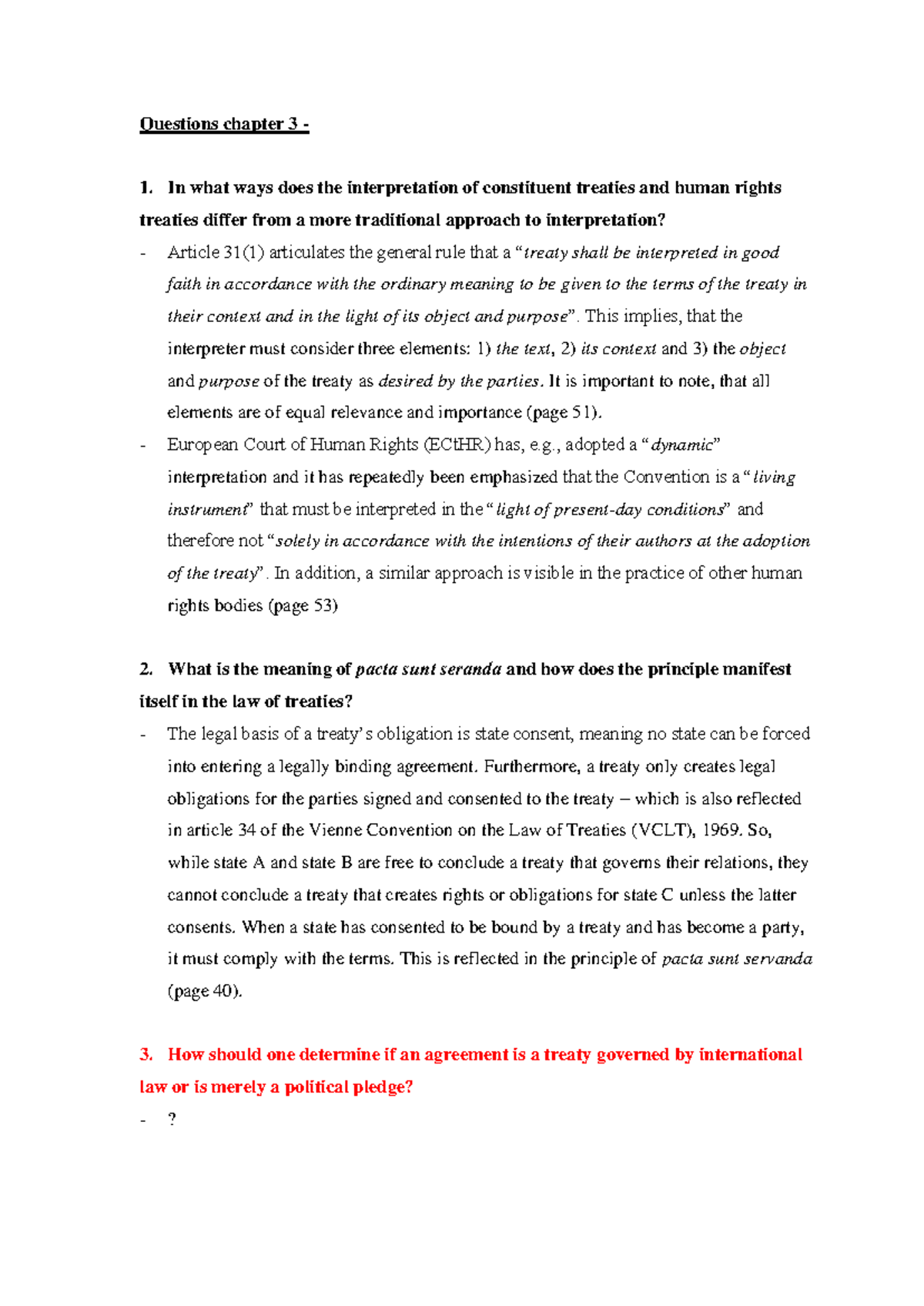 IL seminar 2 besvarelse af spørgsmål og cases - Questions chapter 3 - 1 ...