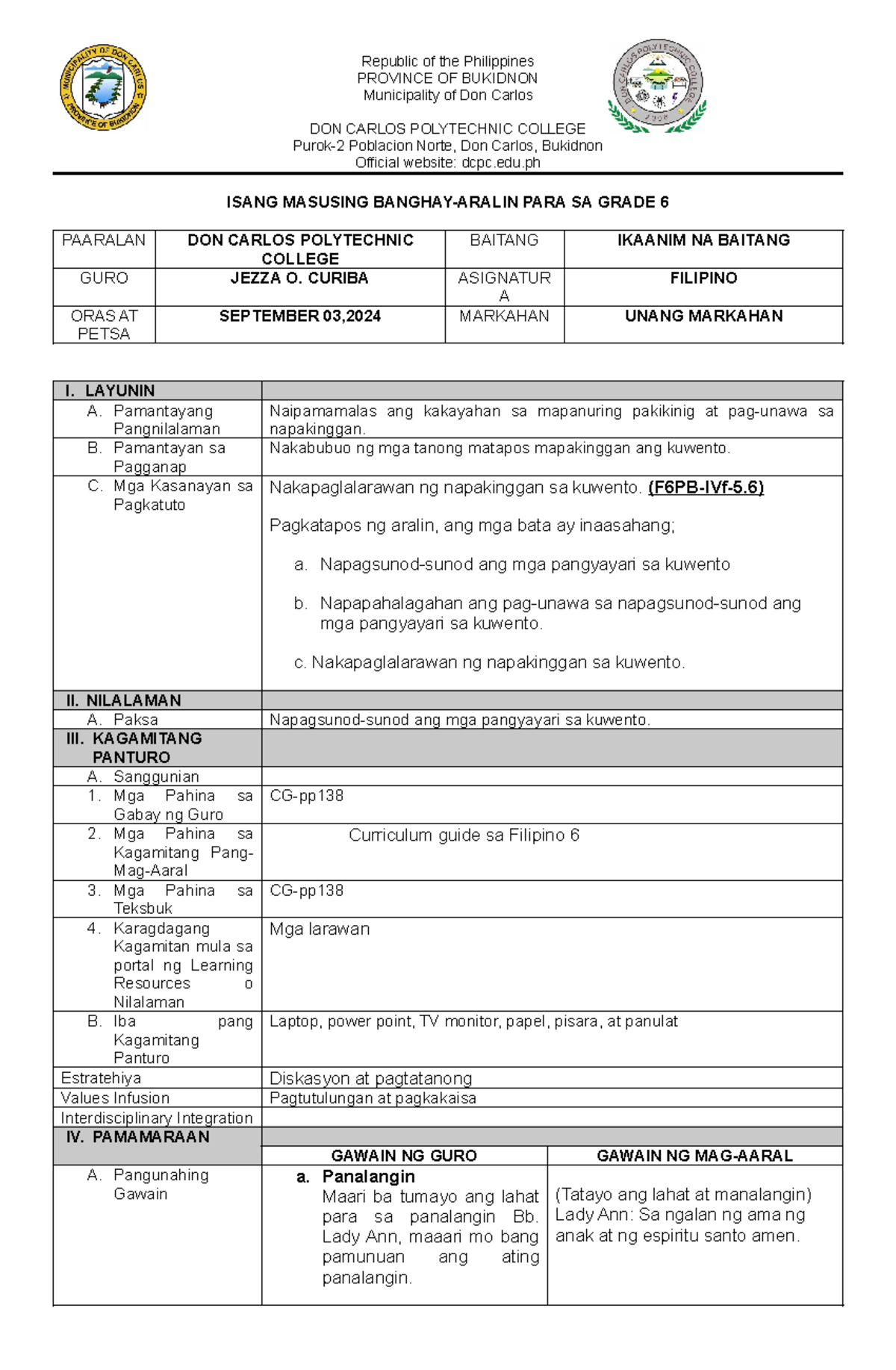 Curiba LP Final - To see information about dlp - Republic of the ...