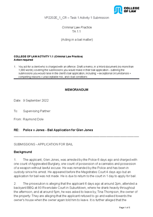 Co L PLT Crime Notes For Oral Task - Criminal Law Practice Criminal law ...