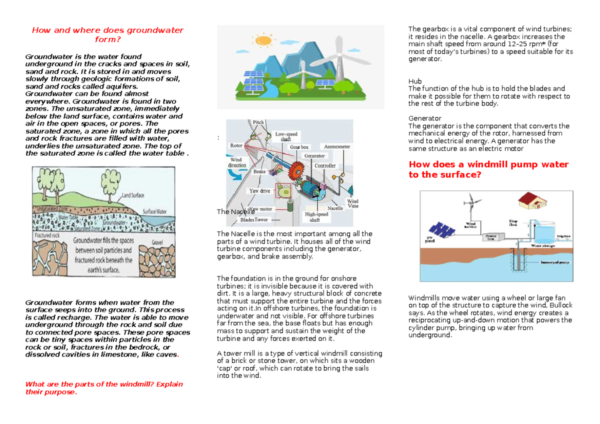 Research - How and where does groundwater form? Groundwater is the ...
