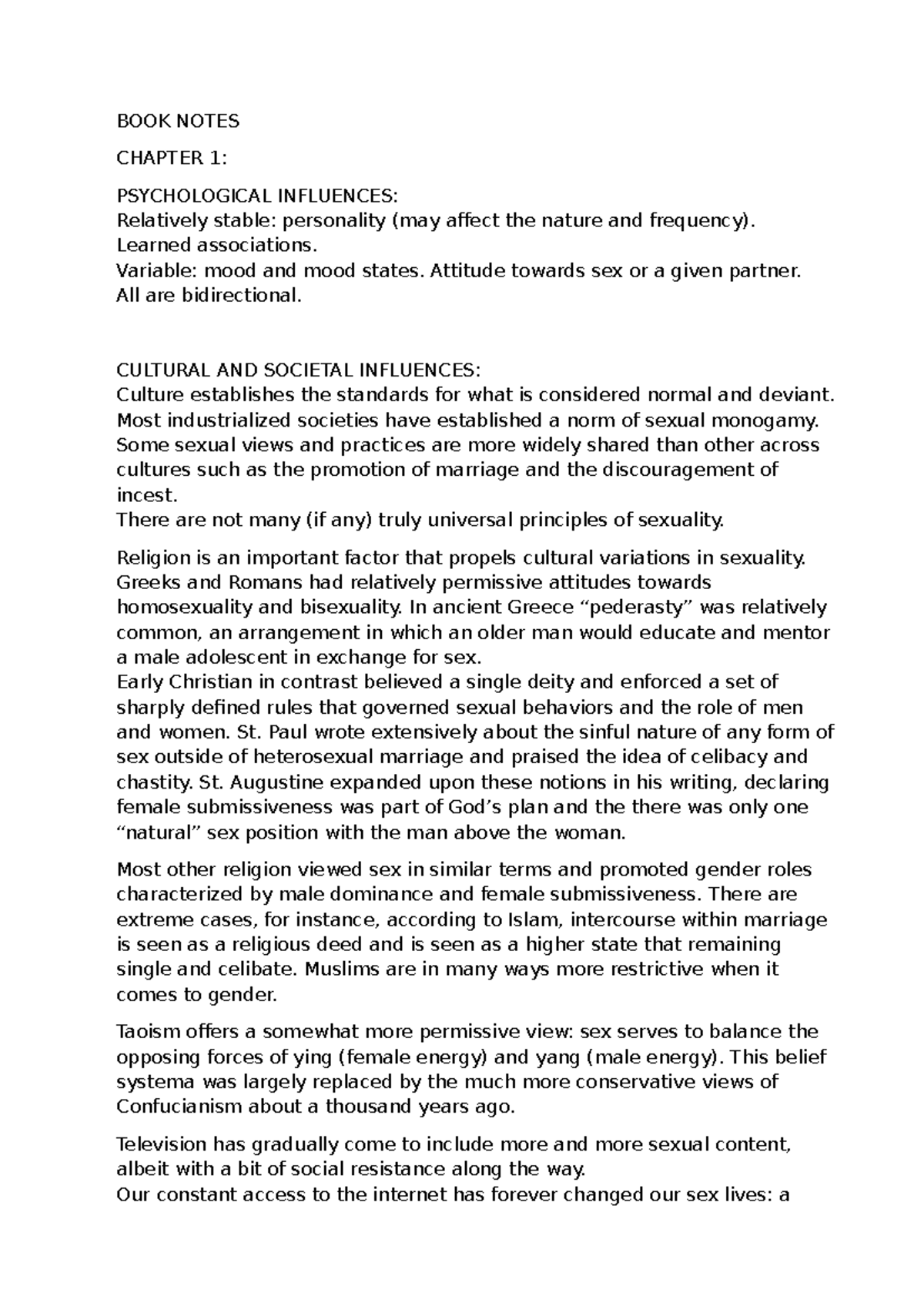 Book summary chapters 1, 2, 3, 4, 5, 6, 8, 10, 13, 14 - BOOK NOTES ...