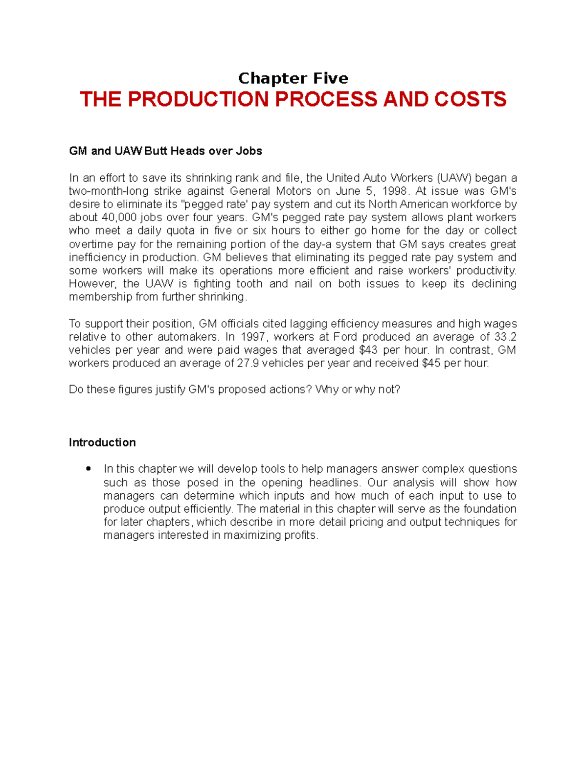 Production Process - Lecture notes on managerial economics - Chapter ...