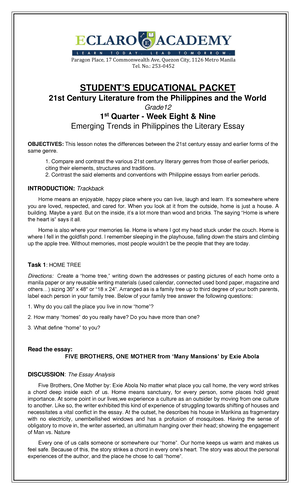 Creative Non-fiction Q4 Week 1 - SHS Creative Nonfiction Quarter 4 ...