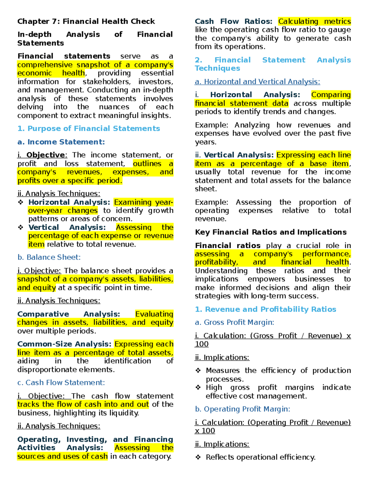 Strabus-Rev - Chap 7 and 8 - Chapter 7: Financial Health Check In-depth ...