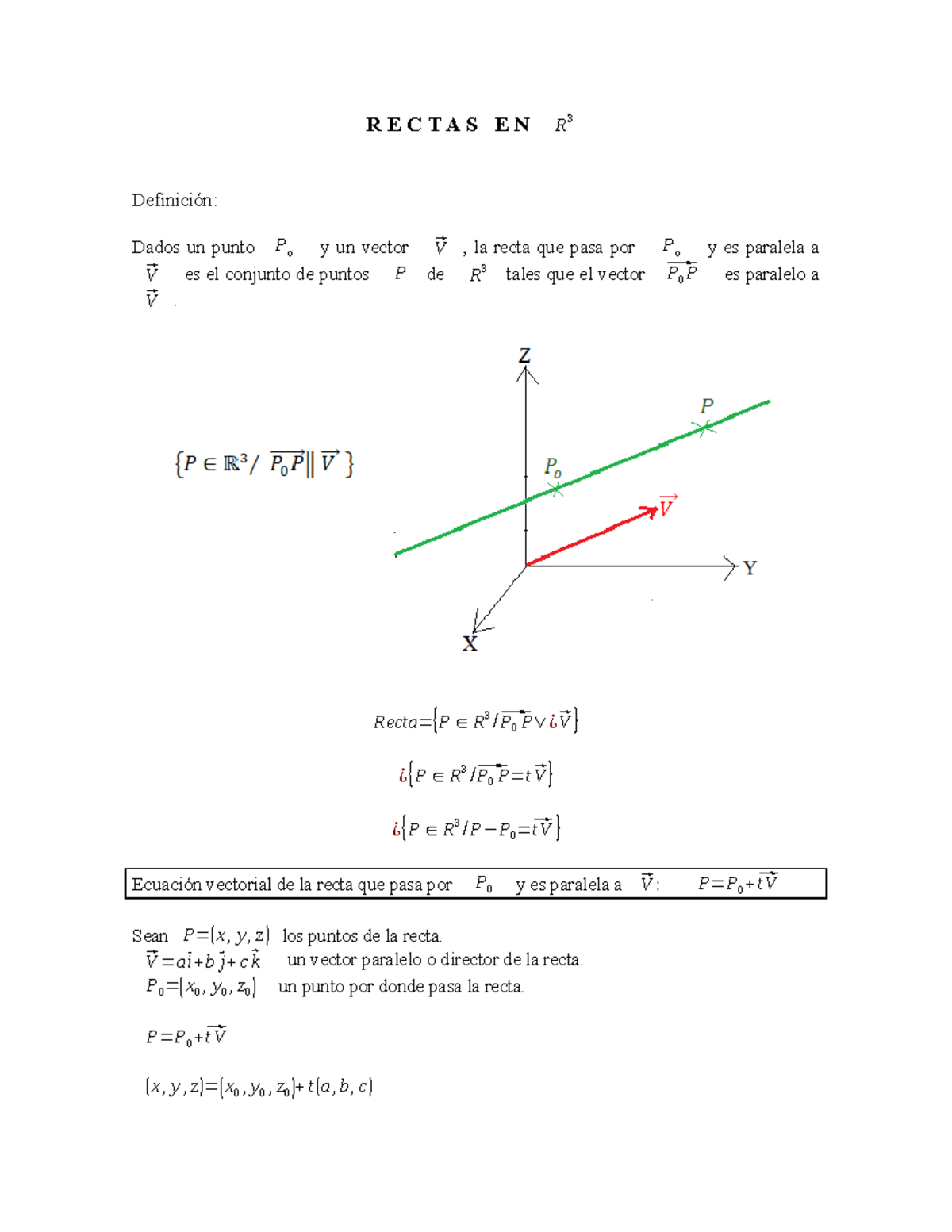 Rectas en R^3 y sus caracteristicas principales - Cálculo vectorial ...