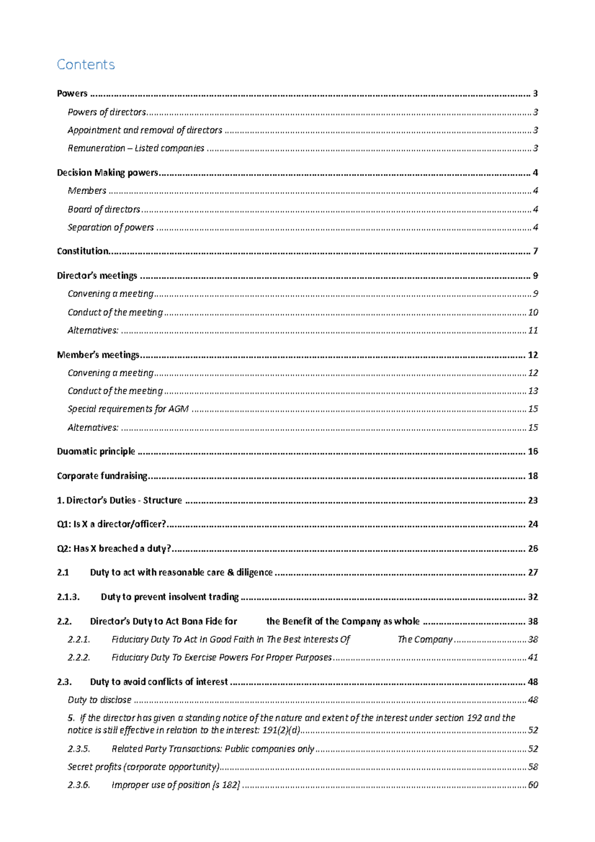 Principles of company law step by step guide to final exam questions ...