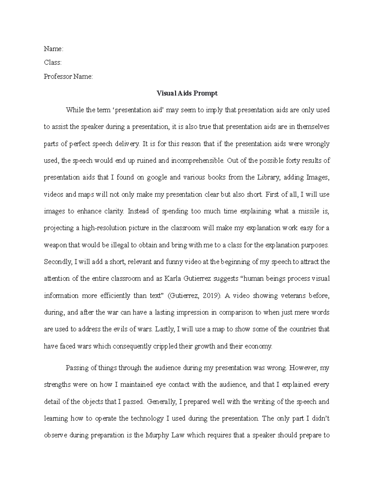 2019 0926042159 visual aids prompt - Name: Class: Professor Name ...