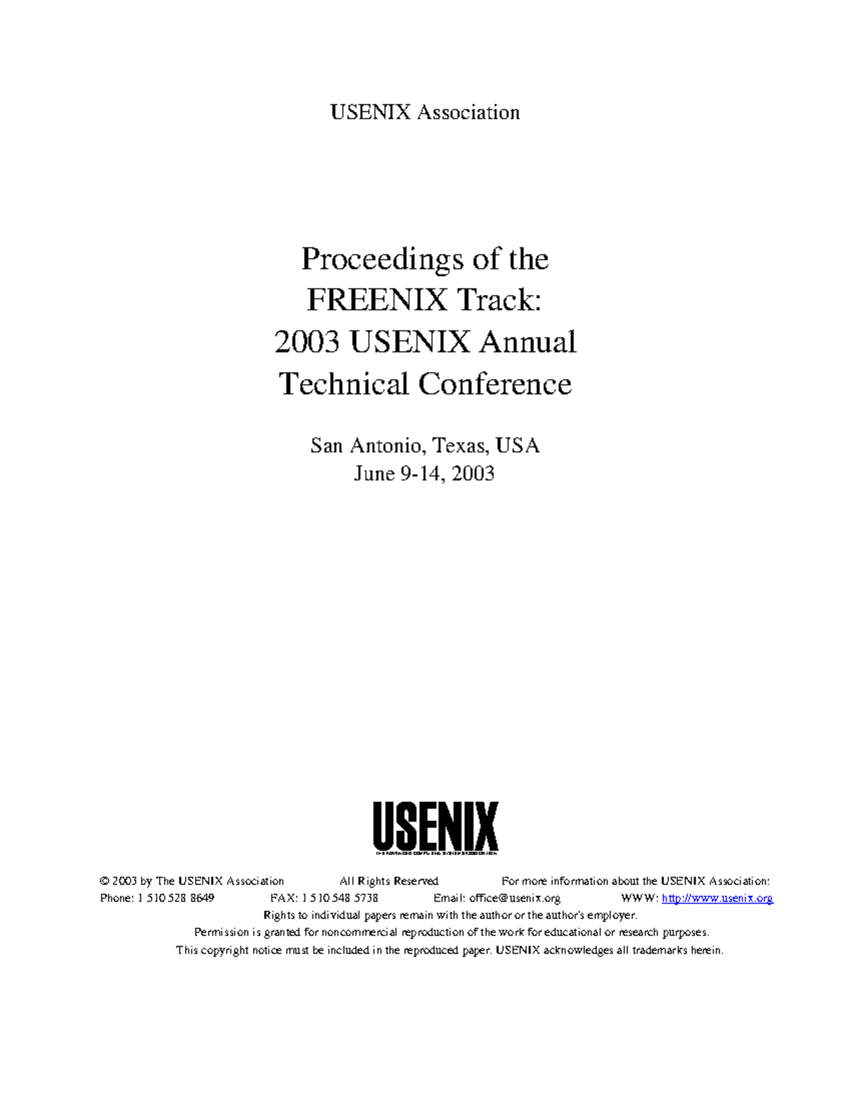 ACL-Problem - ACL - USENIX Association Proceedings of the FREENIX Track: 2003 USENIX Annual ...
