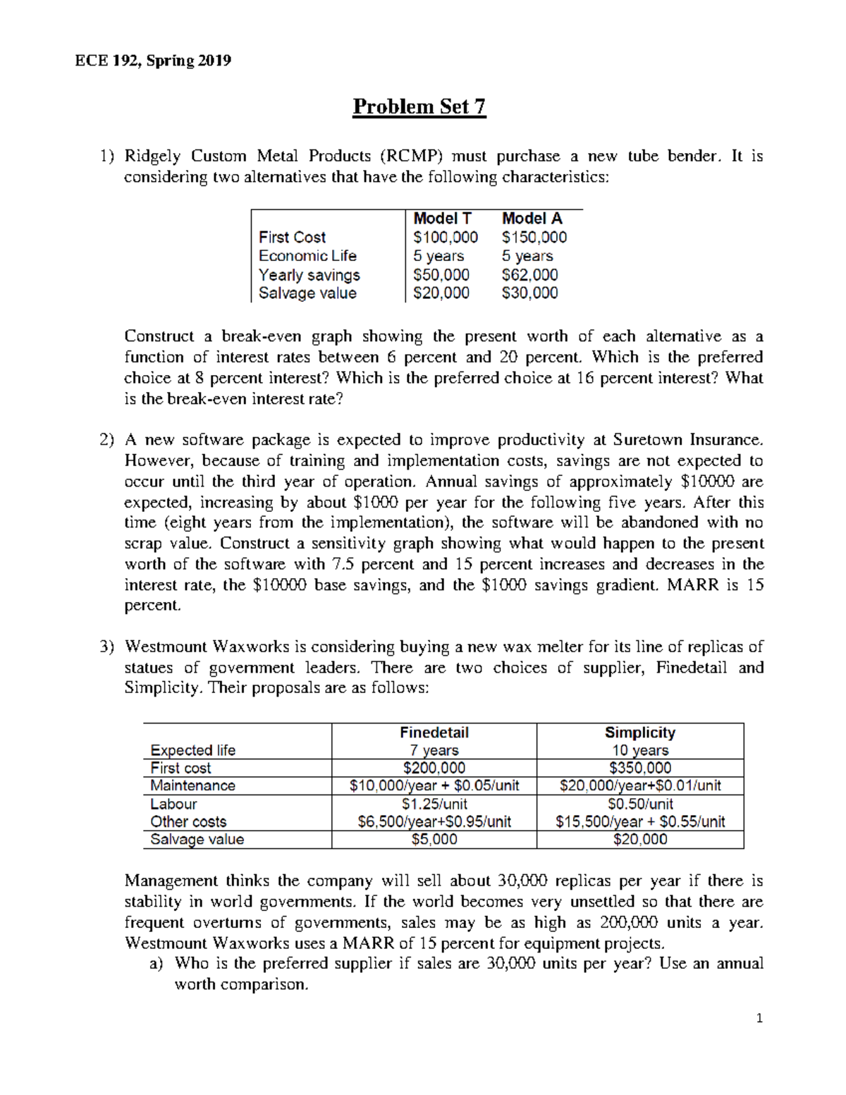 Problem Set 7 Questions - ECE 192, Spring 2019 1 Problem Set 7 Ridgely ...