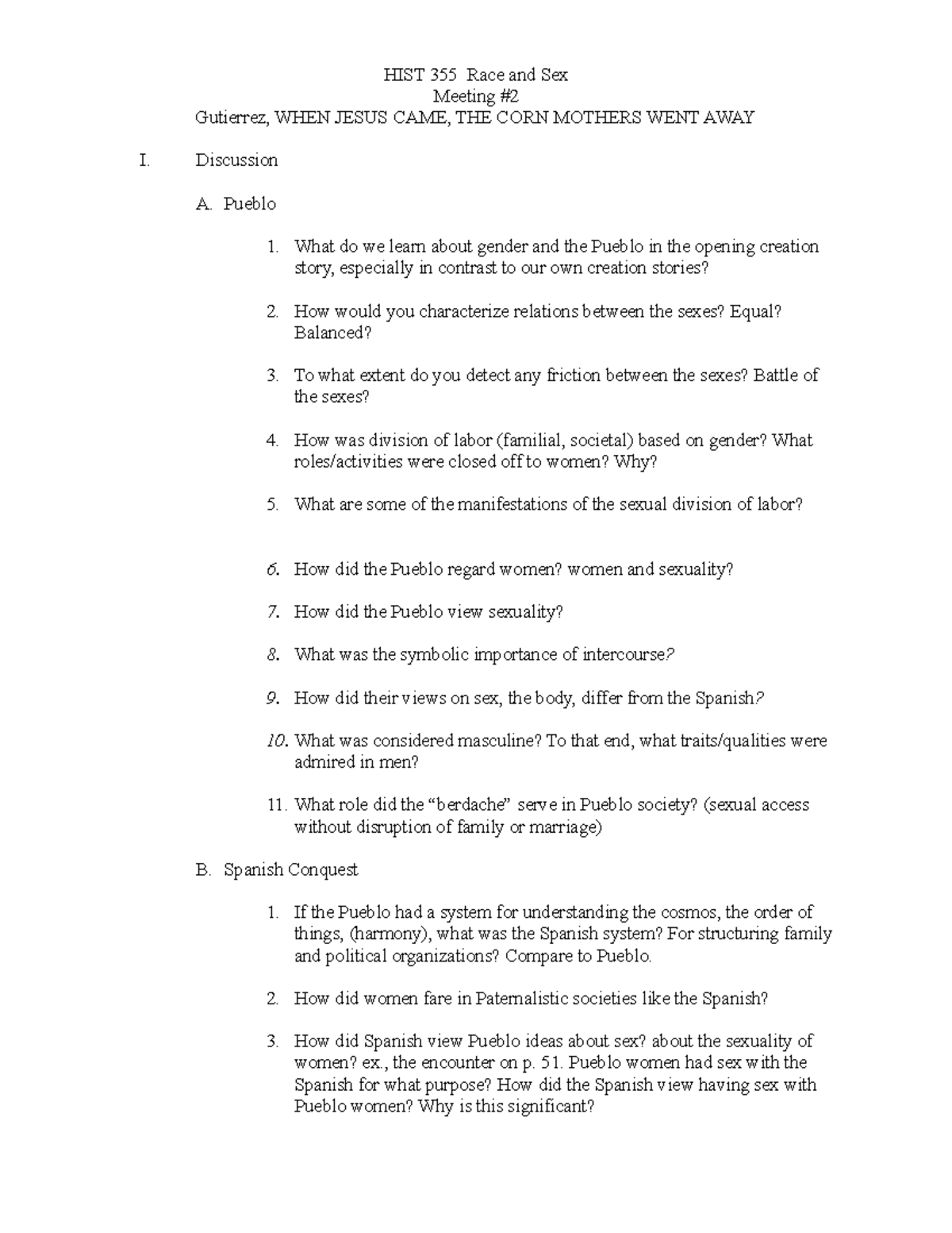 Hist 355 Race And Sex 2 Gutierrez Discussion Questions Hist 355