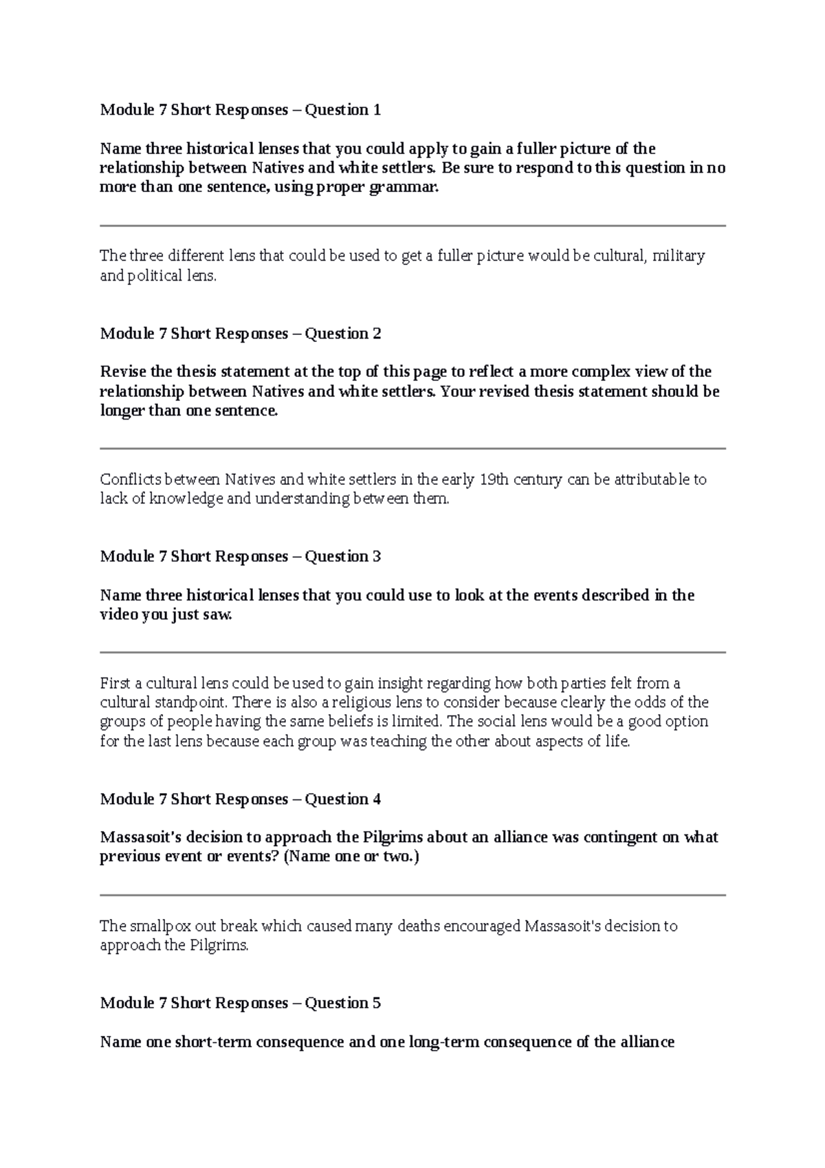 Chapter 7 Short Responses - Module 7 Short Responses – Question 1 Name ...