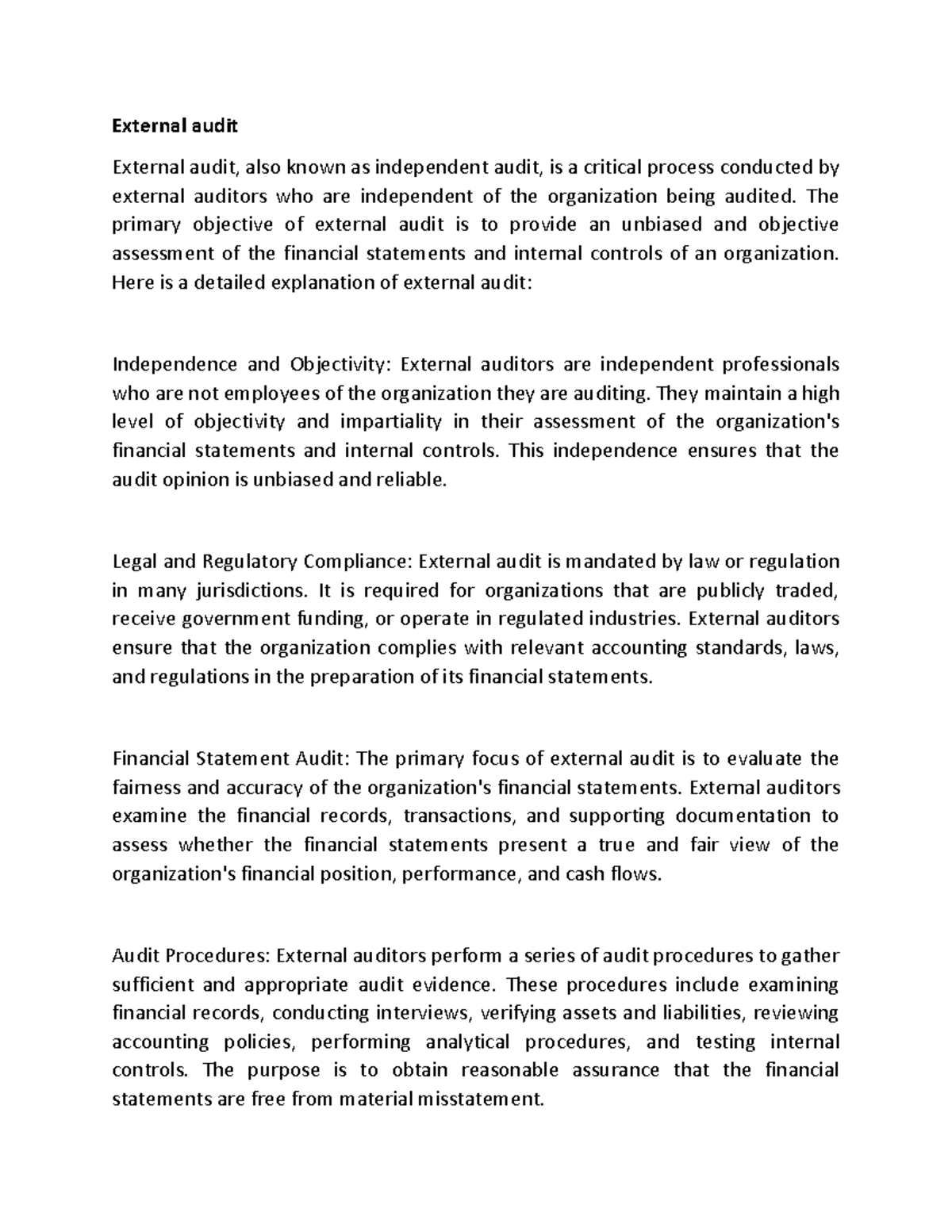 External audit - learning - External audit External audit, also known ...