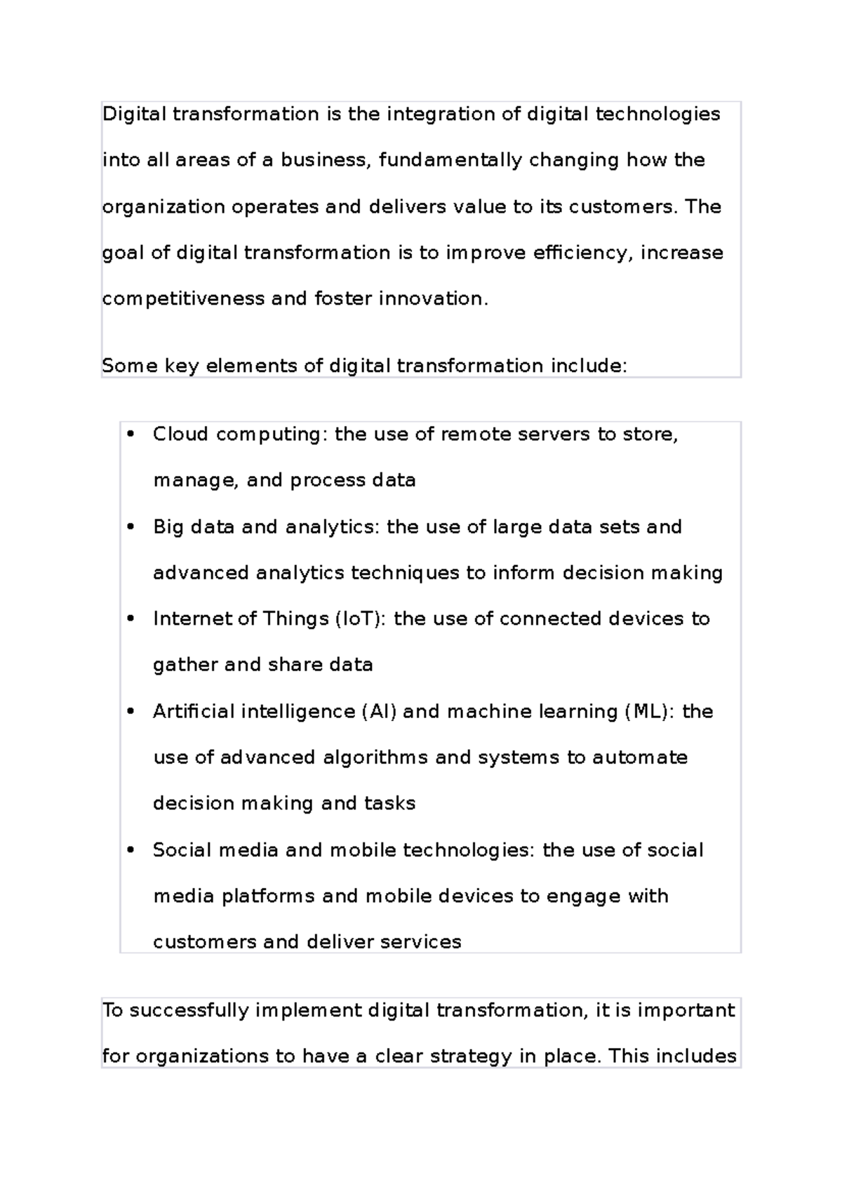 Digital Transformation - The goal of digital transformation is to ...
