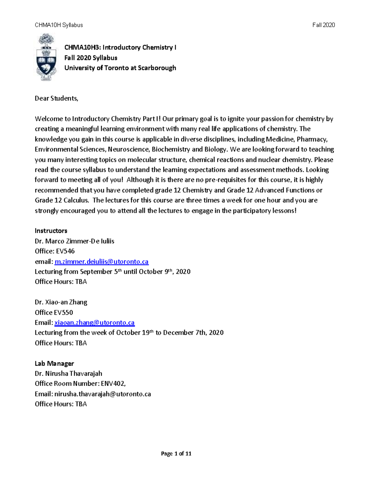 CHMA10 Syllabus - 02 - 2020 Fall-2 - Warning: TT: undefined function: 32 Warning: TT: undefined ...