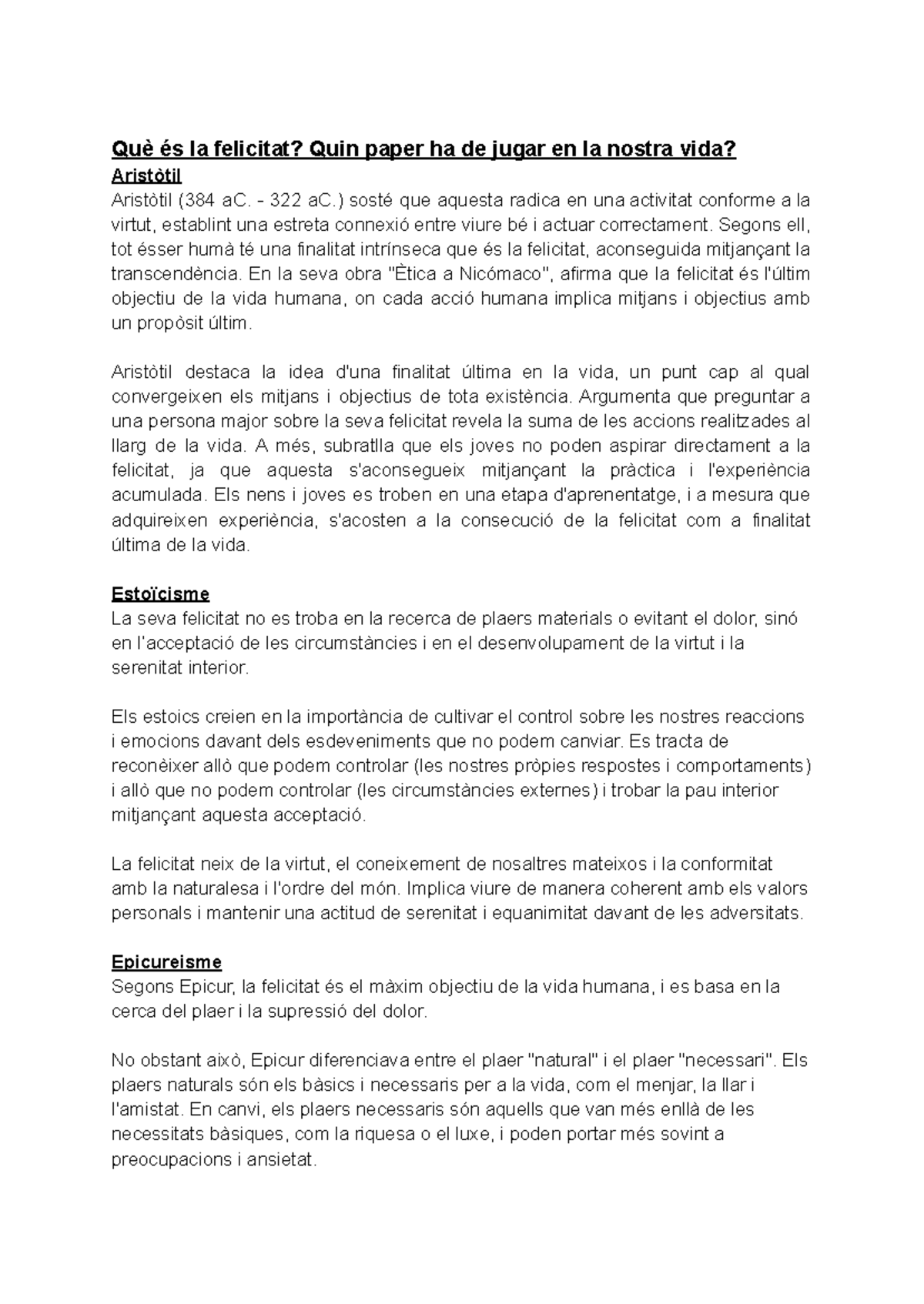Què és la felicitat Quin paper ha de jugar en la nostra vida - Què és ...