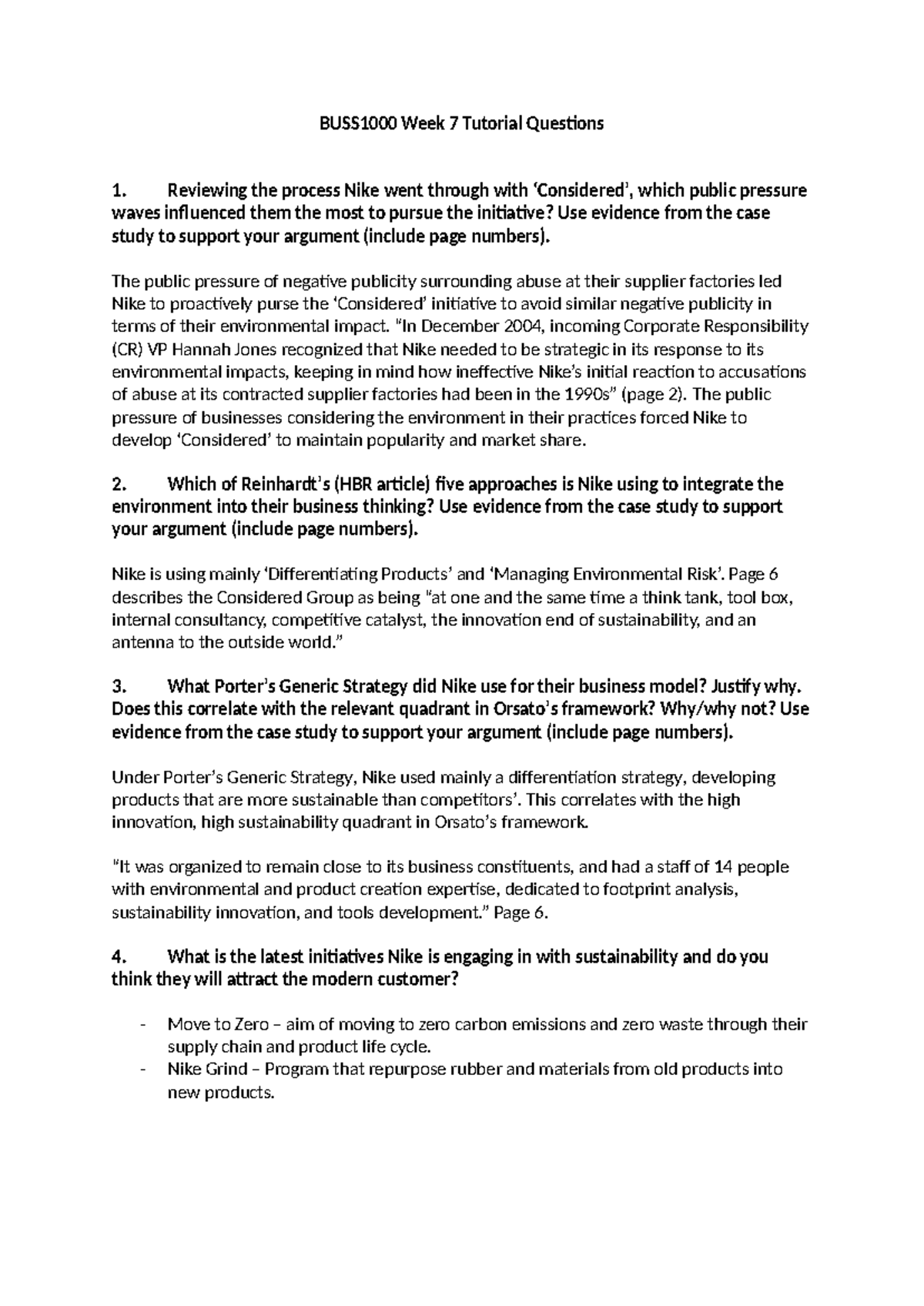 BUSS1000 Week 7 Tutorial Questions - BUSS1000 Week 7 Tutorial Questions ...