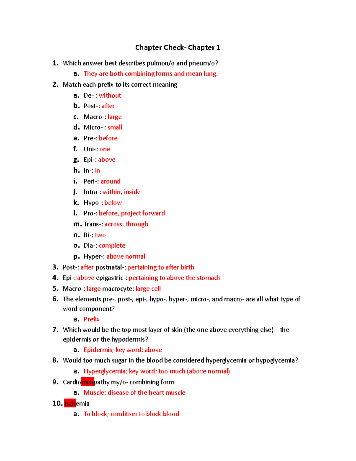 Chapter Check- Chapter 1 - Chapter Chapter 1 1. Which answer best ...