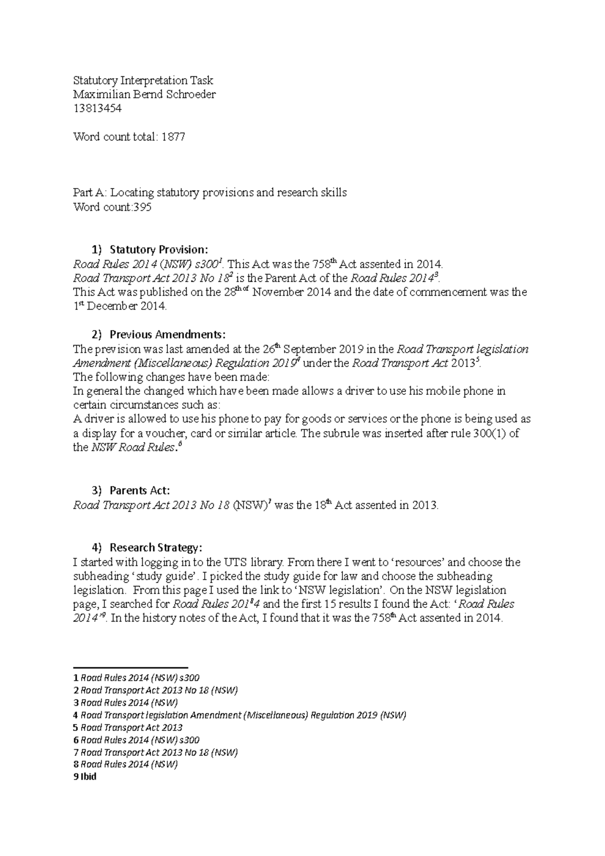 Statutory Interpretation Task - Statutory Interpretation Task ...