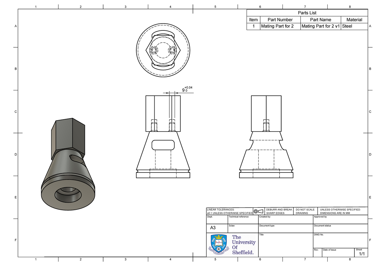 Component drawing - 1 A 2 3 4 5 6 7 8 1 2 3 4 5 6 7 8 B C D E F A B C D ...