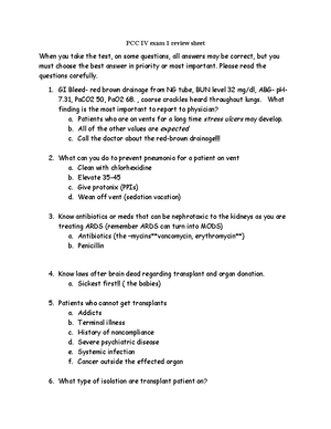 PCC IV exam 1 - Lecture notes Modules 1, 2, 3, 4, 5 - PCC IV exam 1 ...