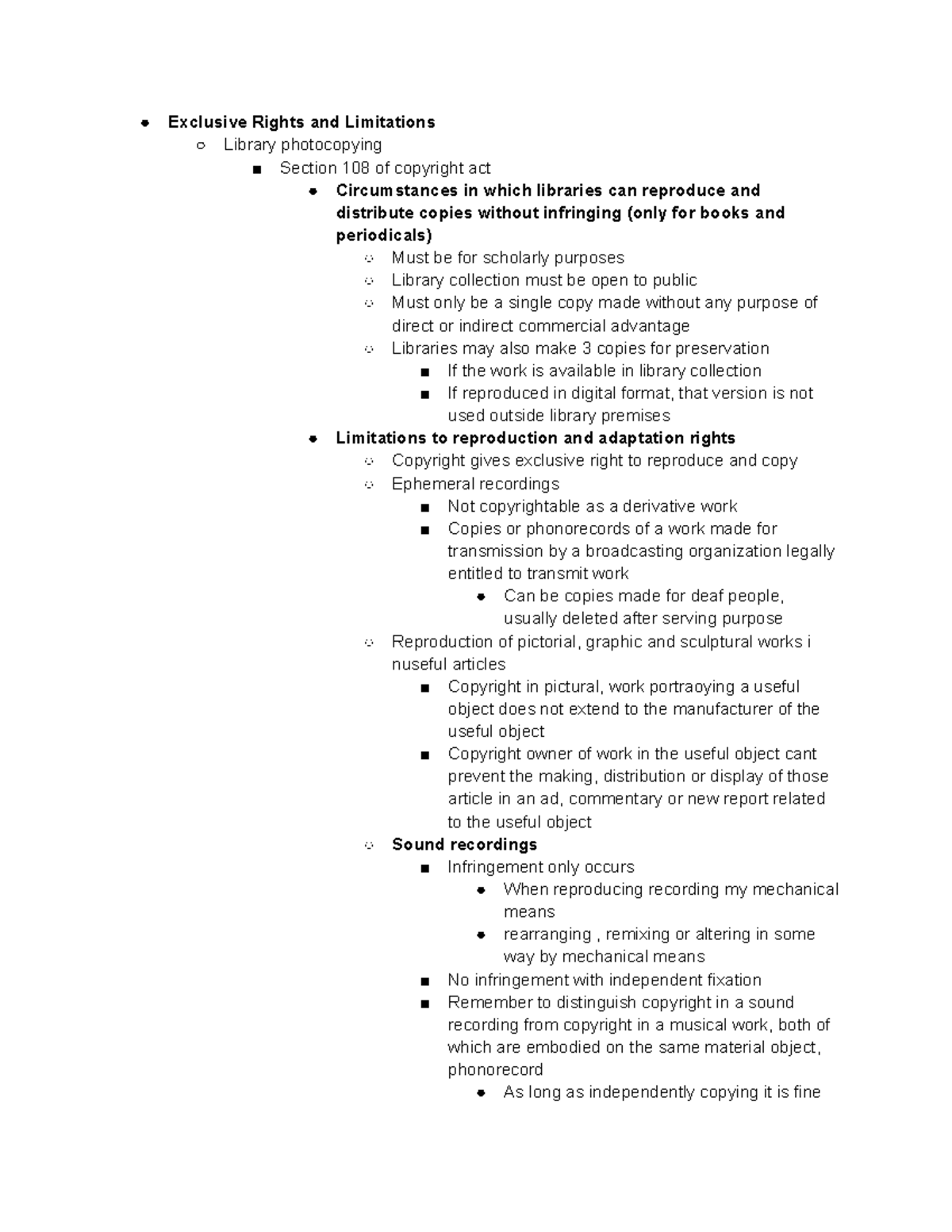 Lecture 9 Exclusive Rights and Limitations 2 - Exclusive Rights and ...