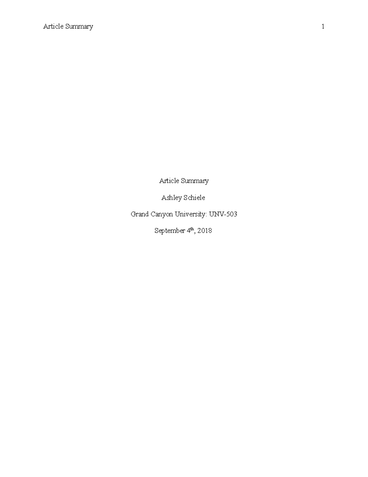 Article summary - Select three of the 10 references from your Reference ...