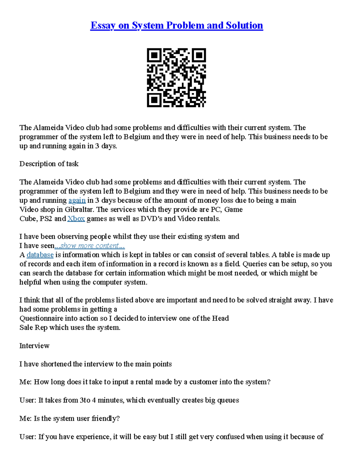 Problem Solution Essay Prompts - Essay on System Problem and Solution ...